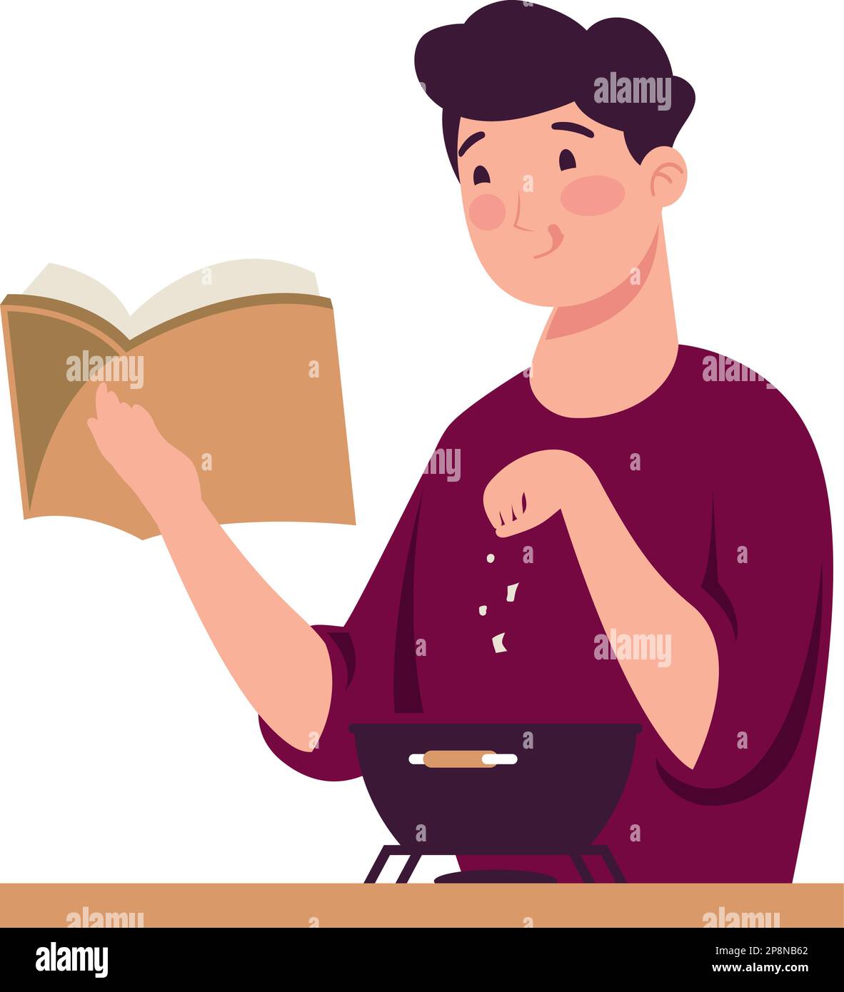 Man recipe book Stock Vector Images - Alamy