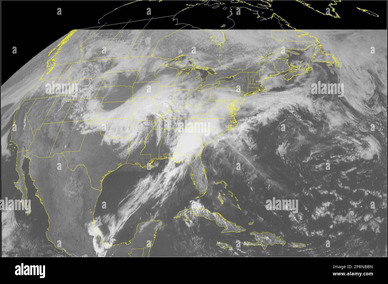 This NOAA satellite image taken Saturday, March 28, 2009 at 01:15 PM ...