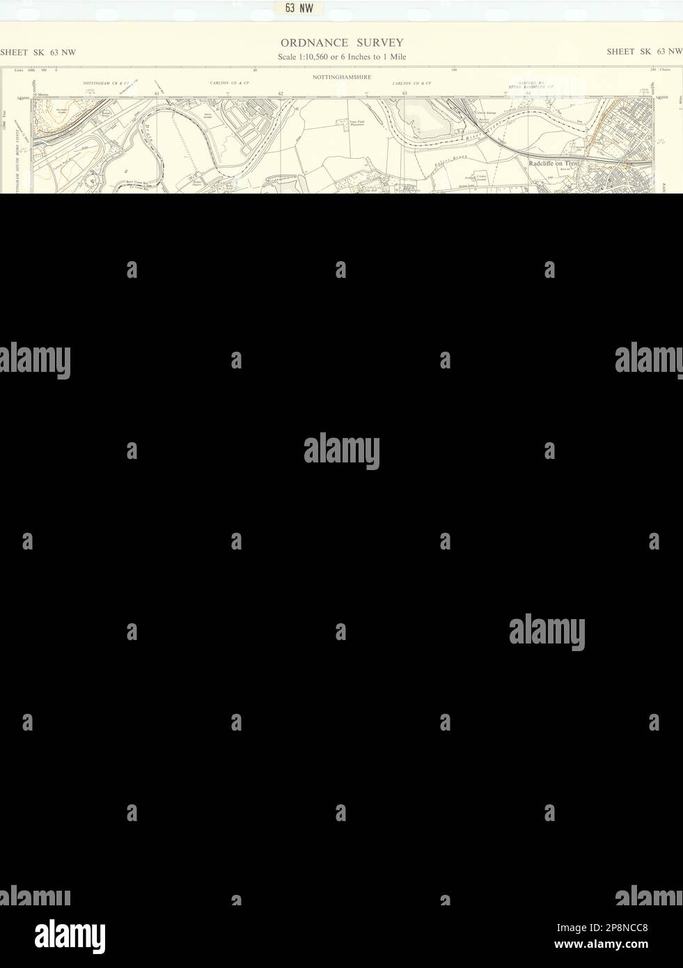 Ordnance Survey SK63NW Notts Radcliffe/Trent Cotgrave Hole Pierrepont ...