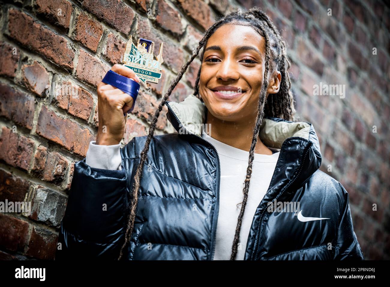 New European Indoor Champion pentathlon Belgian Nafissatou Nafi Thiam ...