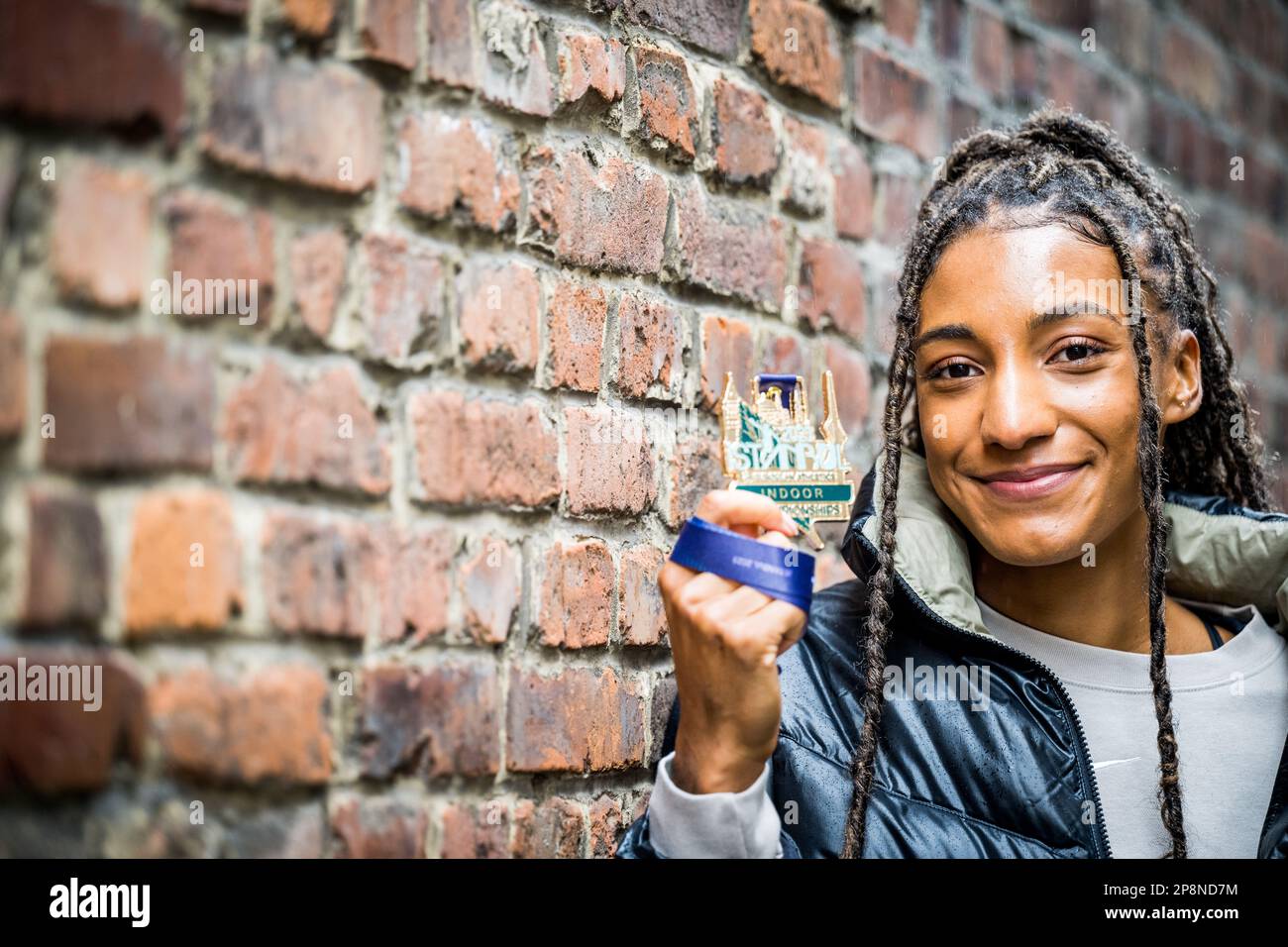 New European Indoor Champion pentathlon Belgian Nafissatou Nafi Thiam ...