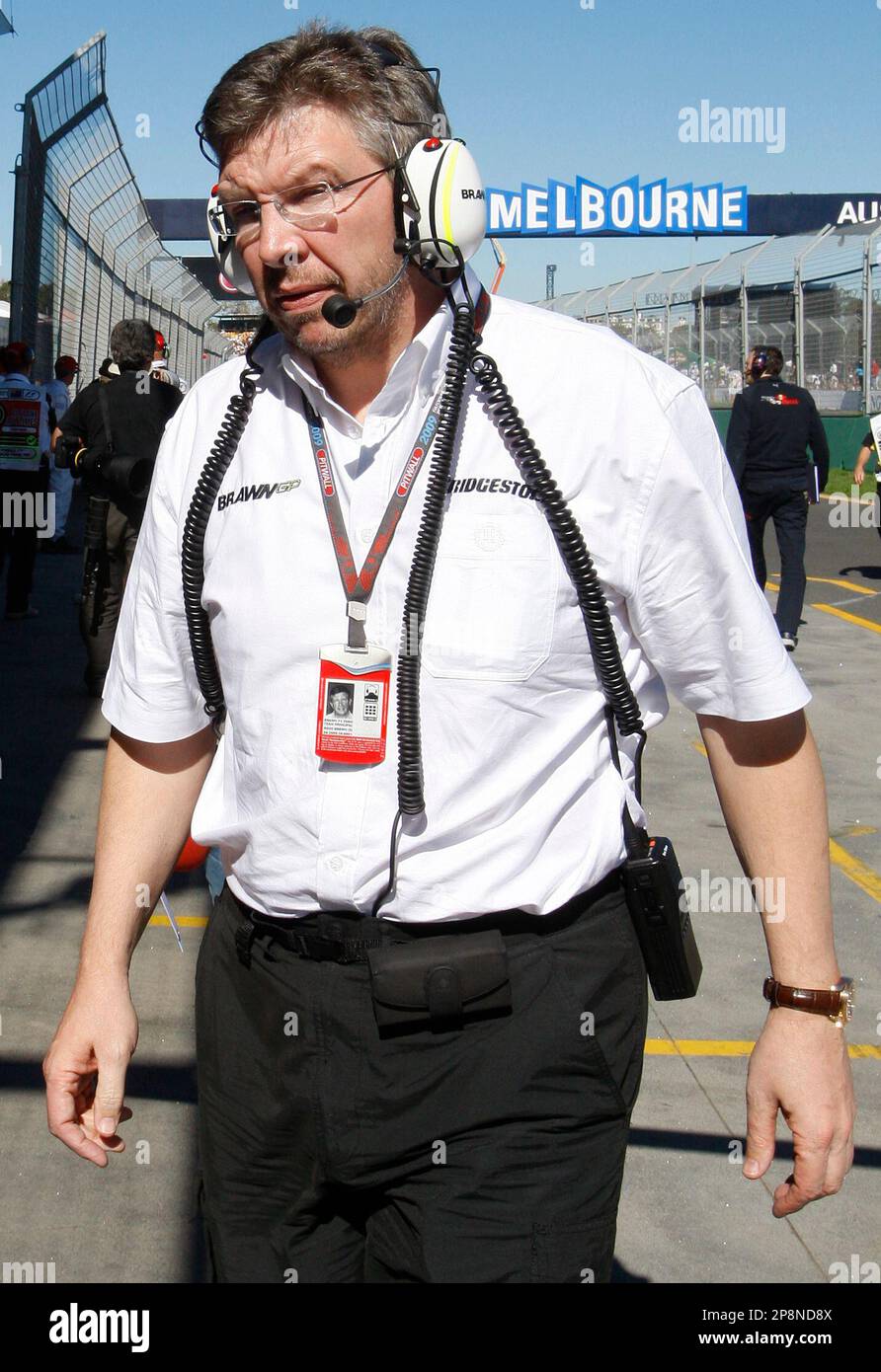 Brawn GP Formula One owner Ross Brawn in Melbourne, Australia, Saturday ...