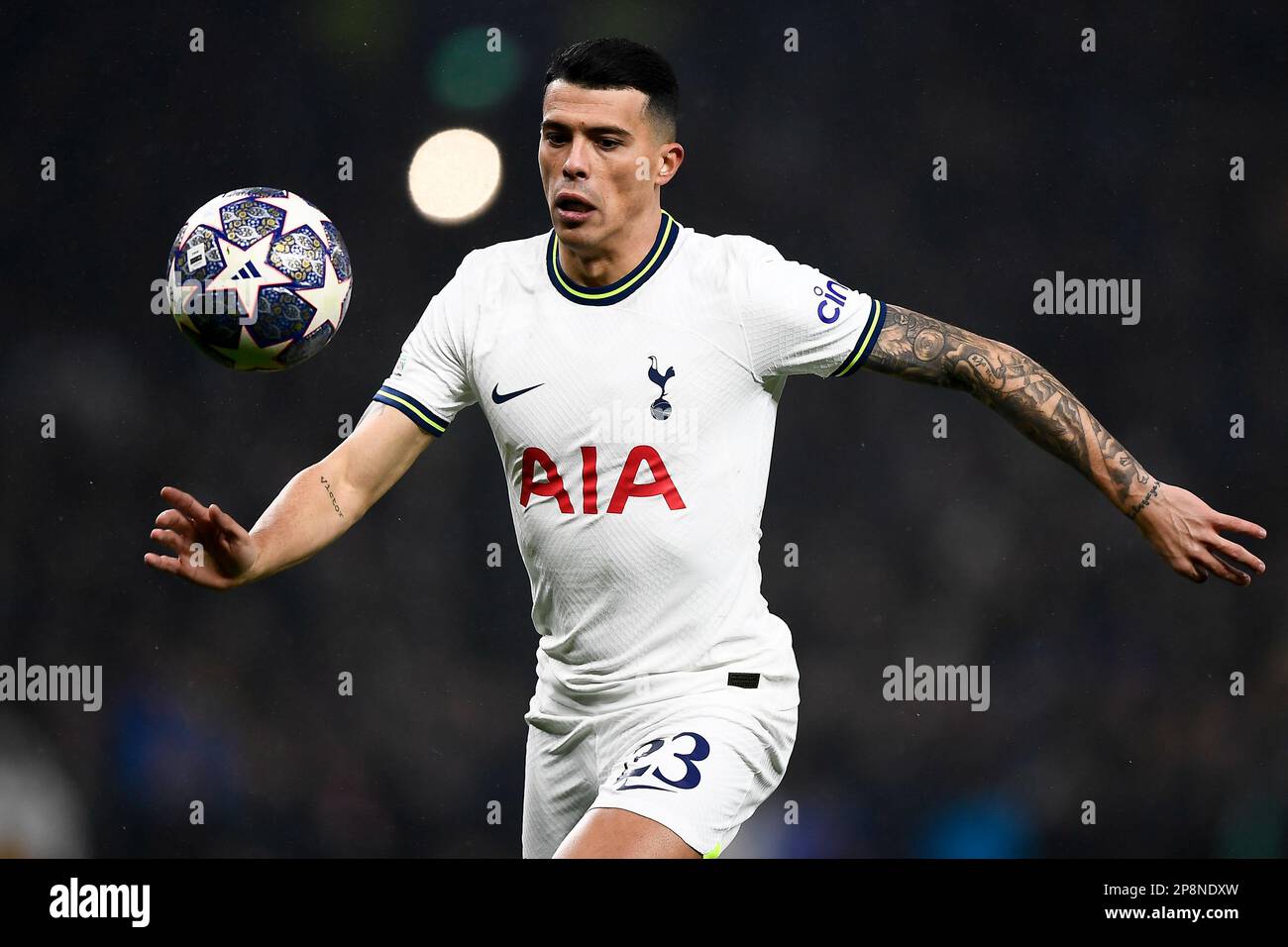 London, United Kingdom. 08 March 2023. Pedro Porro of Tottenham Hotspur ...