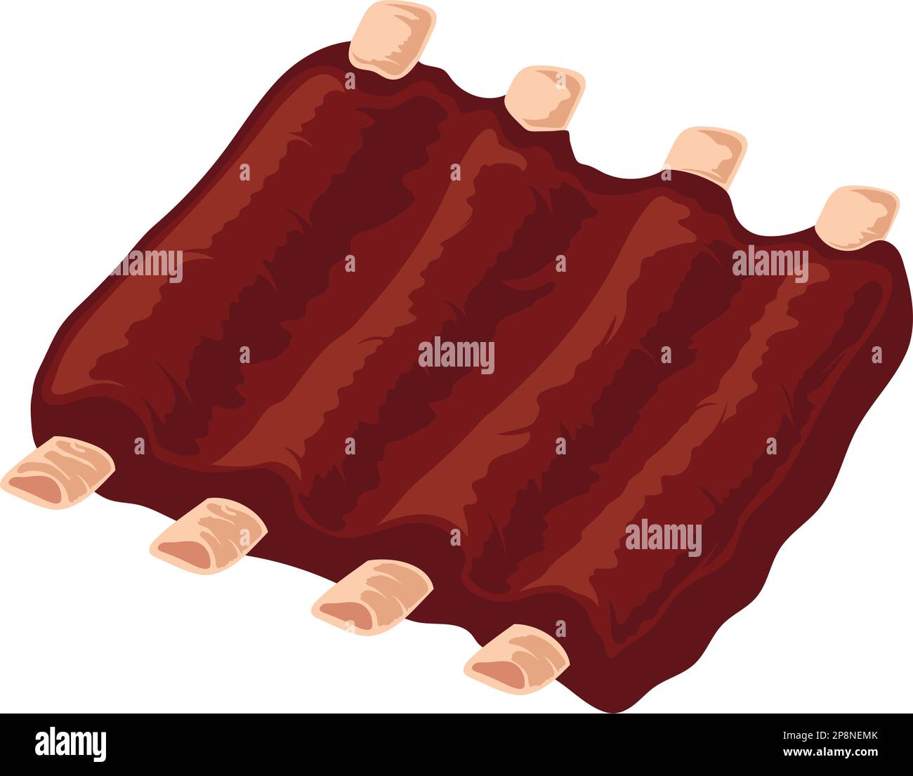 pork ribs grill food icon Stock Vector Image & Art - Alamy