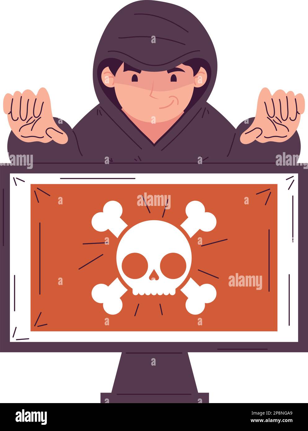 hacker attacking desktop computer icon Stock Vector Image & Art - Alamy hacker attacking desktop computer icon Stock Vector Image & Art - Alamy