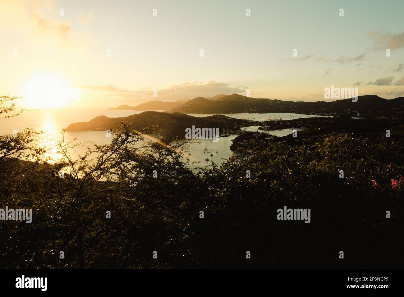 Shirley Heights Lookout in Antigua. Famous for its sunset and steel ...