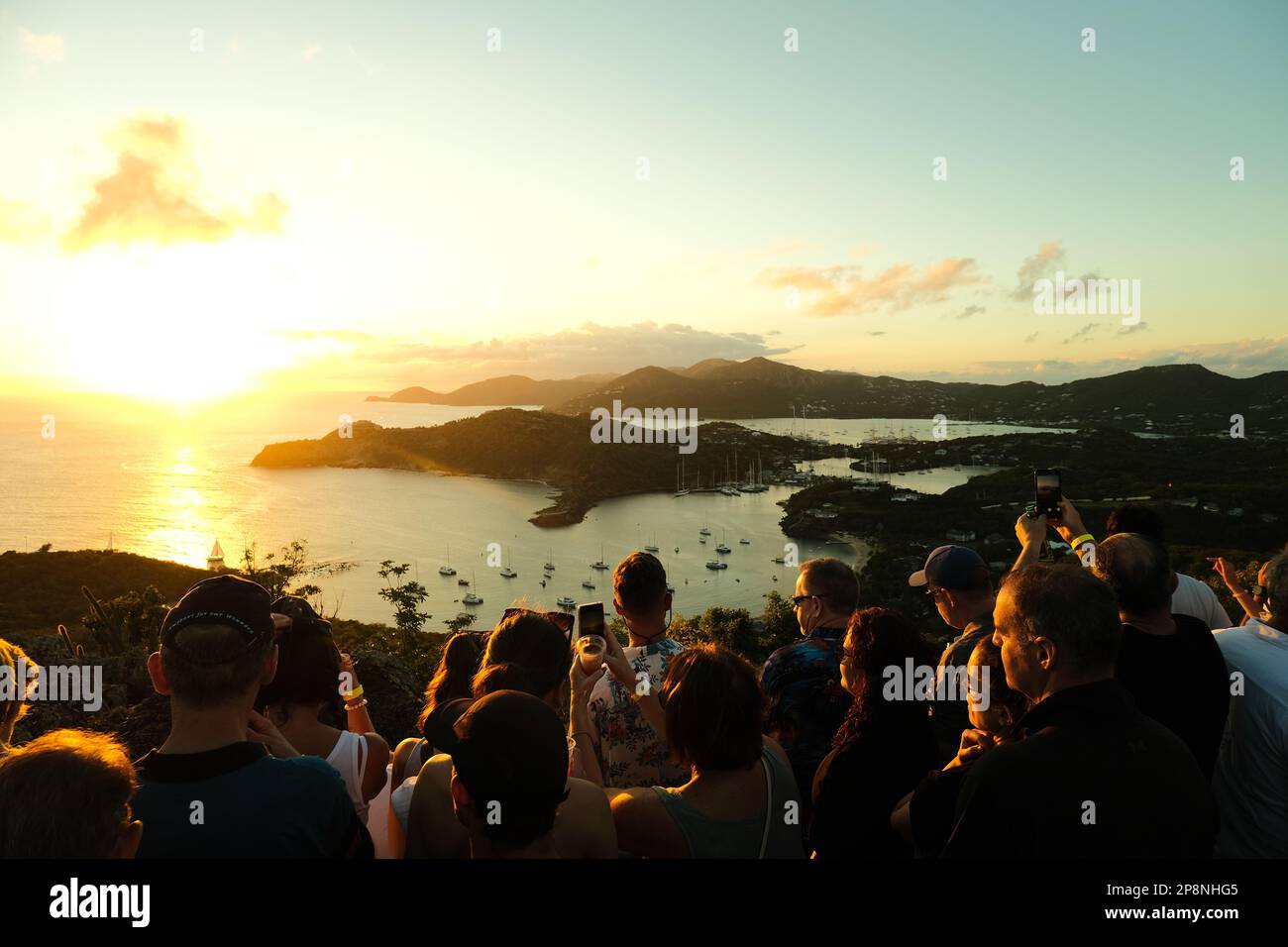 Shirley Heights Lookout in Antigua. Famous for its sunset and steel ...