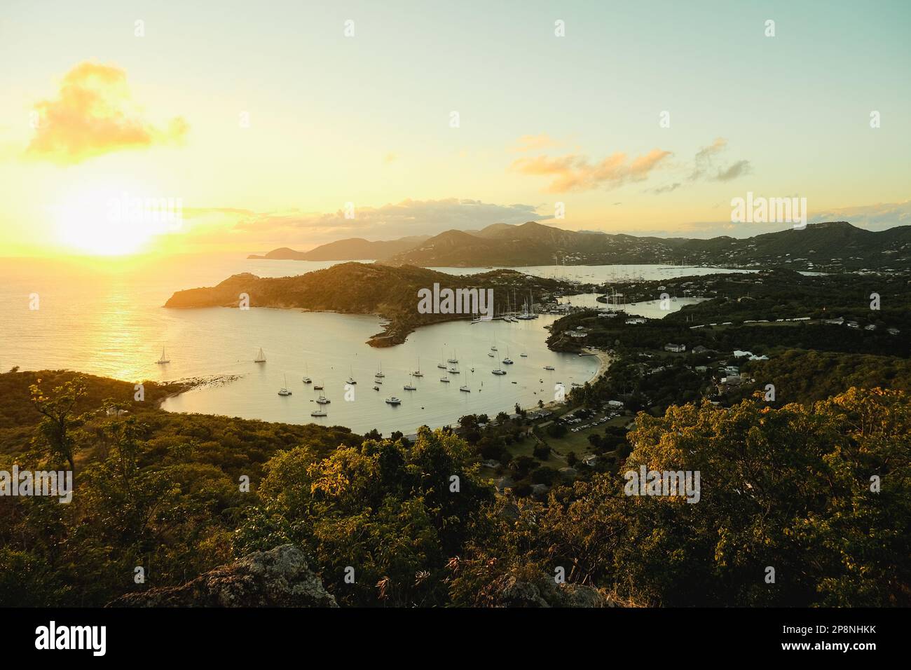 Shirley Heights Lookout in Antigua. Famous for its sunset and steel ...