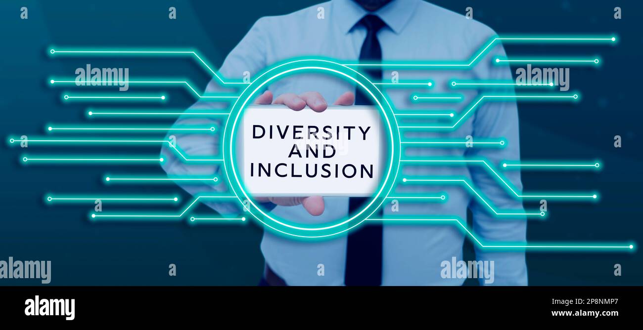 Handwriting text Diversity And Inclusion. Concept meaning range human ...