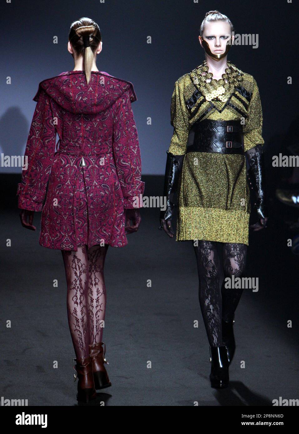 Models show creations by Japanese designer Tamae Hirokawa's "Somarta ...