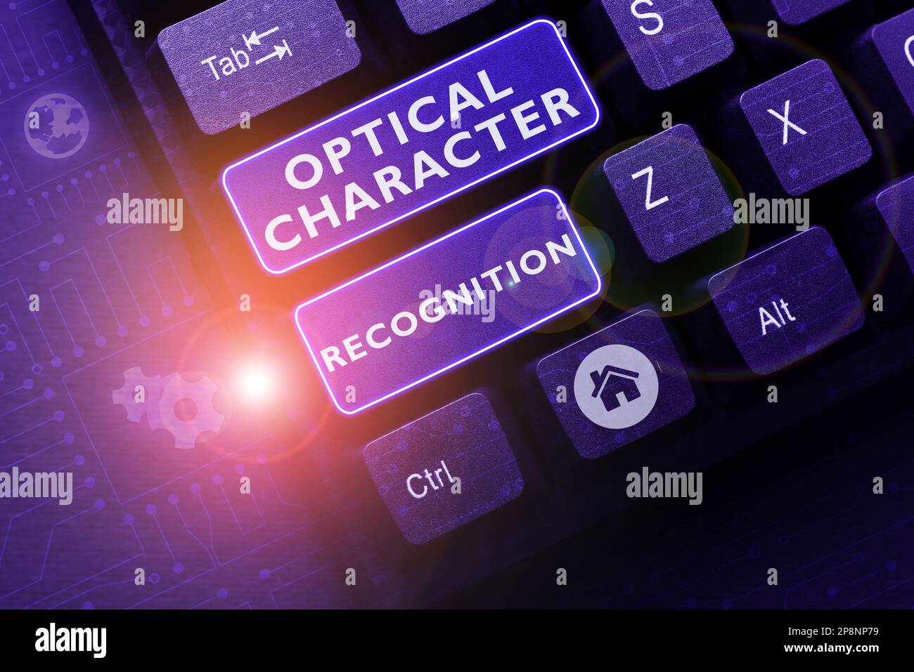 Hand writing sign Optical Character Recognition. Business concept the ...