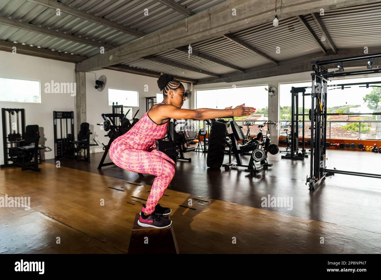 Dumbbell Rows In Squat Position
