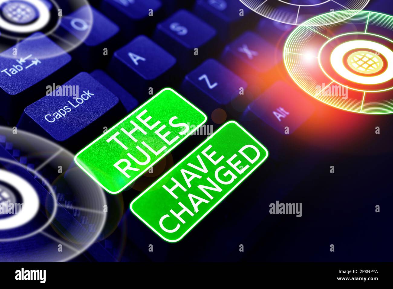 Inspiration showing sign The Rules Have Changed. Internet Concept the ...