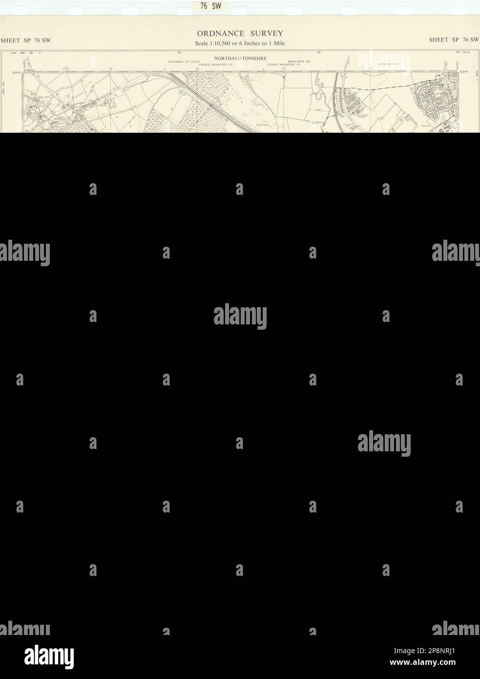 Ordnance Survey SP76SW Northampton NW Kings Heath Duston Harlestone ...