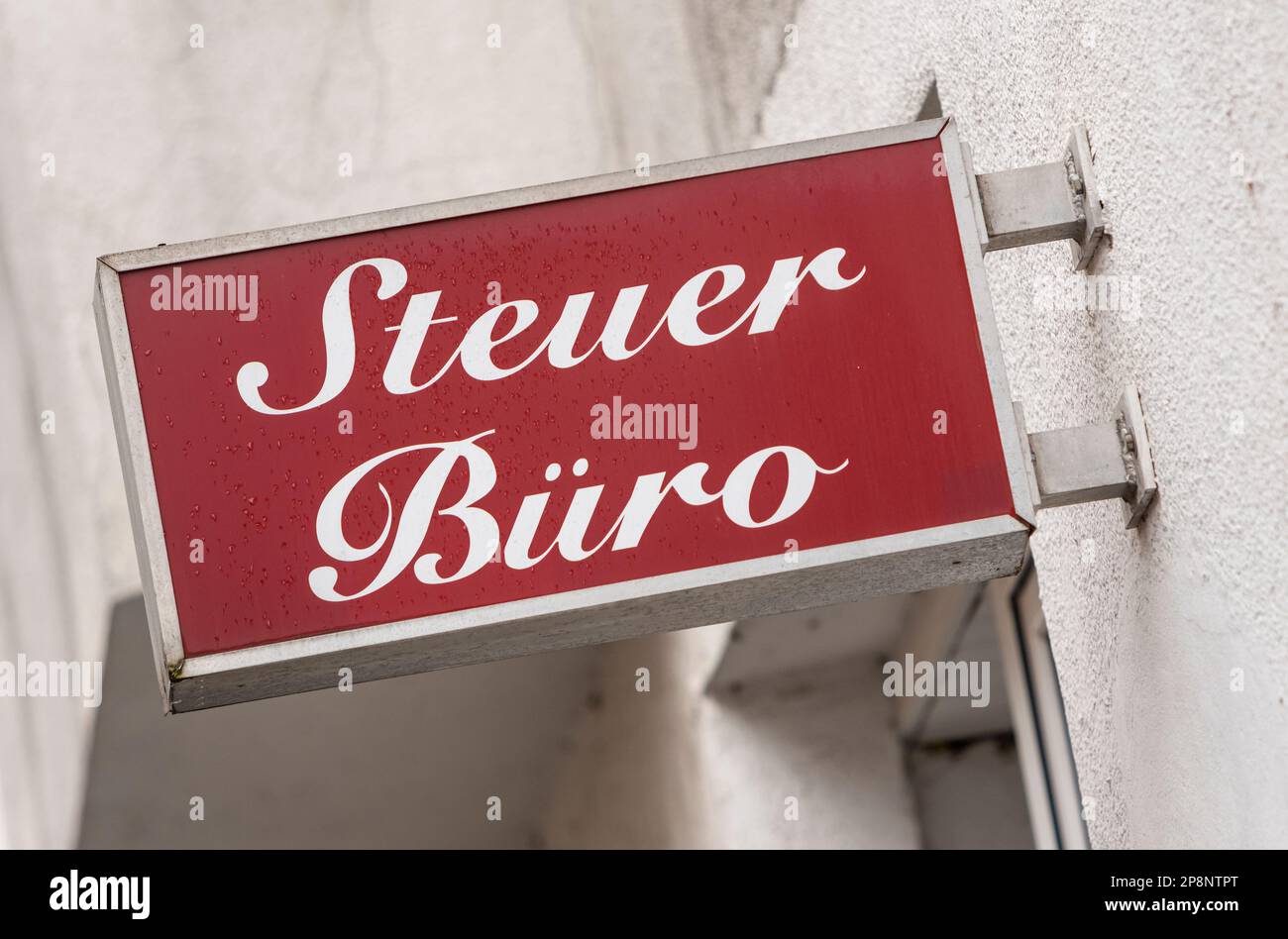 Signboard tax office in the Cologne district of Nippes Stock Photo - Alamy