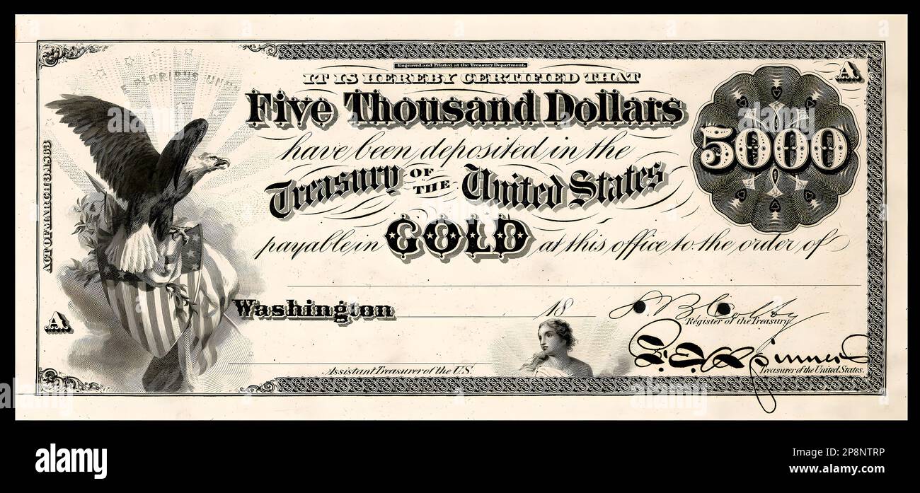 5000 dollars bill hi-res stock photography and images - Alamy