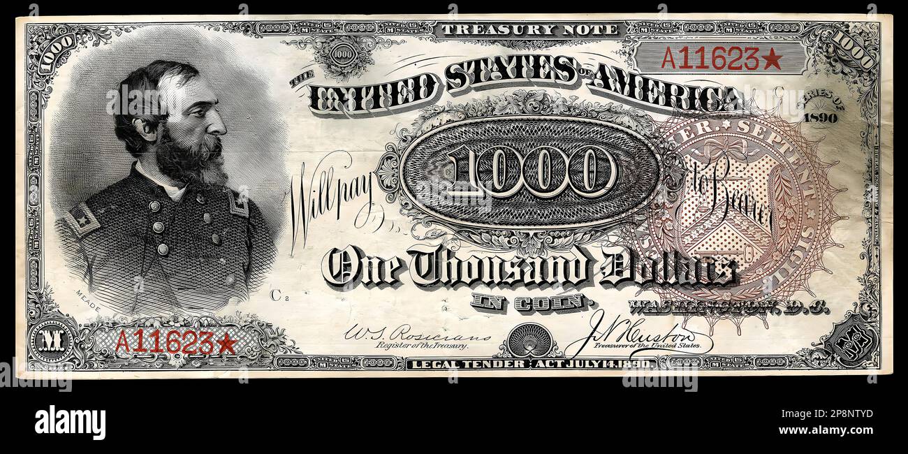 Money paper 1000 united states hi-res stock photography and images - Alamy