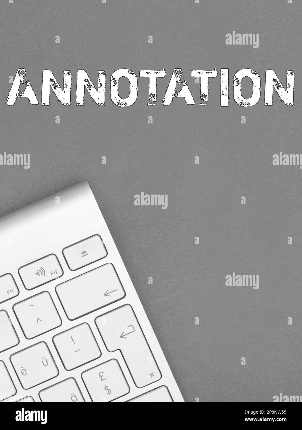 Hand writing sign Annotation. Word for note added by way of comment or ...