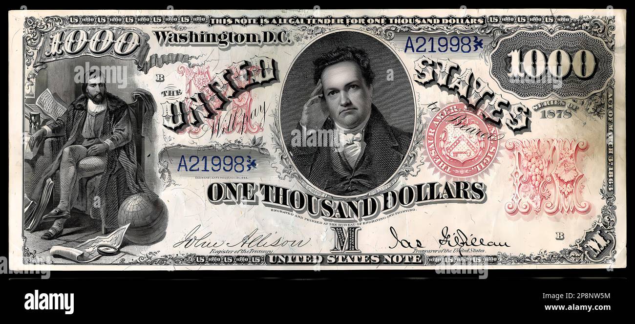Money paper 1000 united states hi-res stock photography and images - Alamy