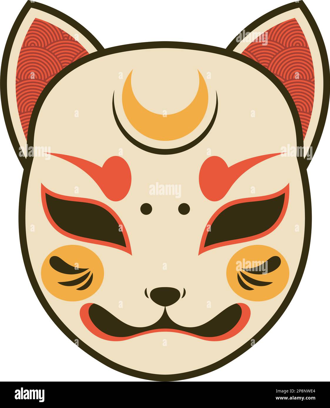 japanese cat head mask icon Stock Vector Image & Art - Alamy