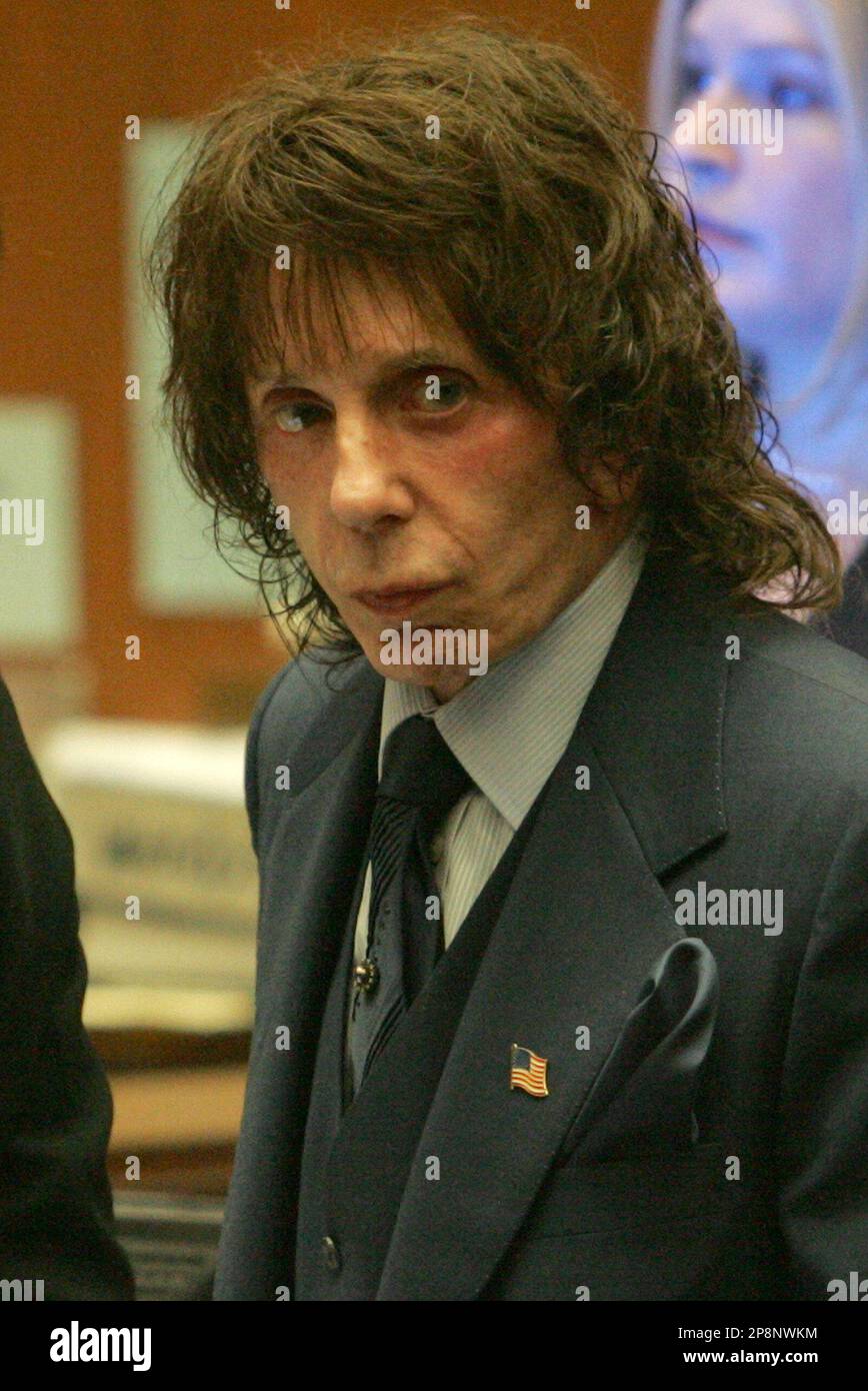 Music producer Phil Spector looks back to the gallery Tuesday, March 24 ...