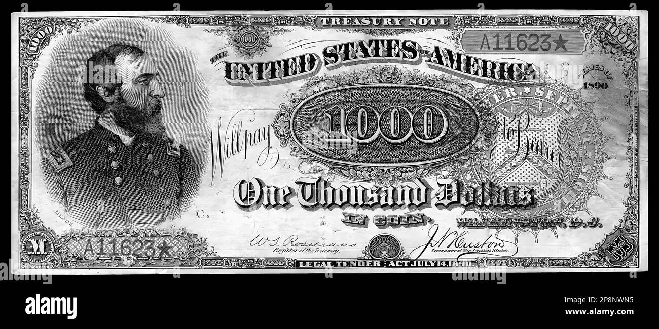 Money paper 1000 united states hi-res stock photography and images - Alamy