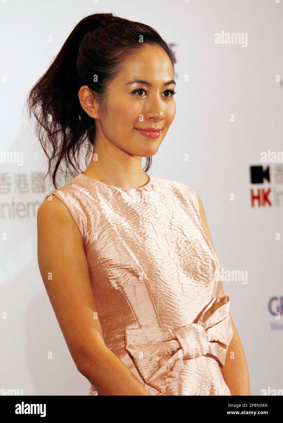 Hong Kong actress Ye Xuan poses for photographers, at the premiere of ...