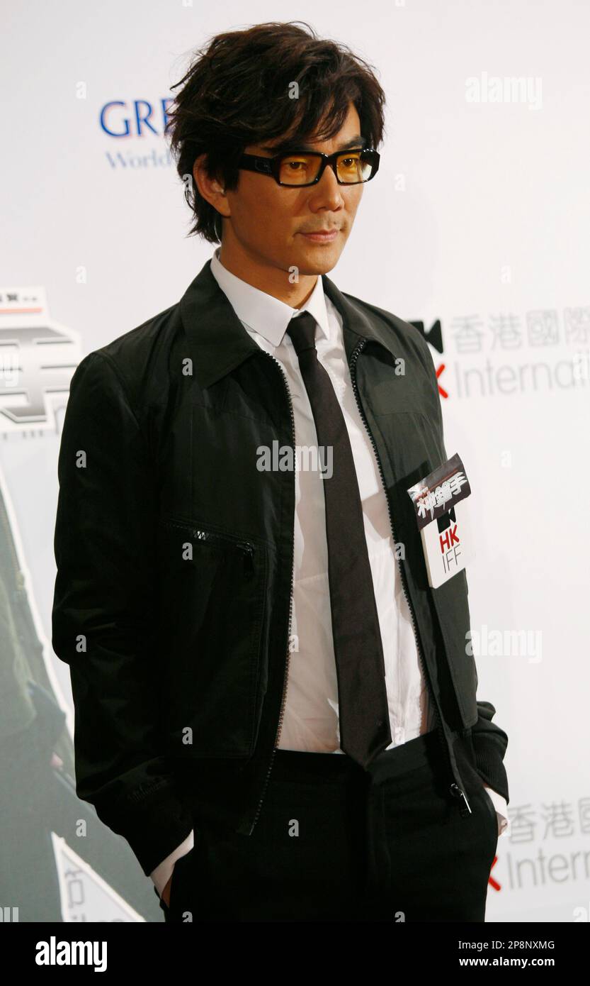 Taiwanese actor Ren Xianqi poses for photographers at the premiere of ...