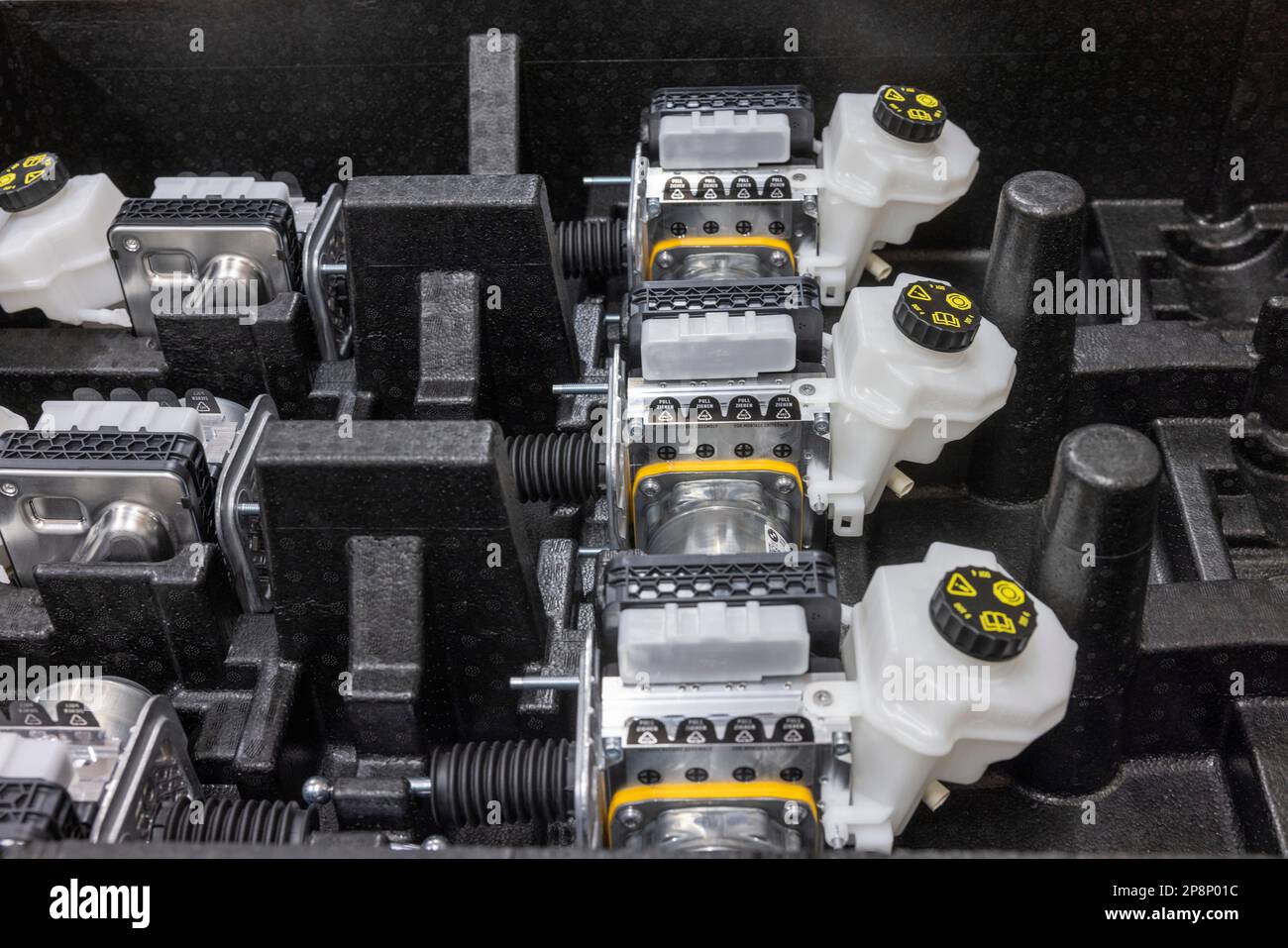 03 March 2023, Hesse, Frankfurt/Main: Continental MK C2 brake systems ...