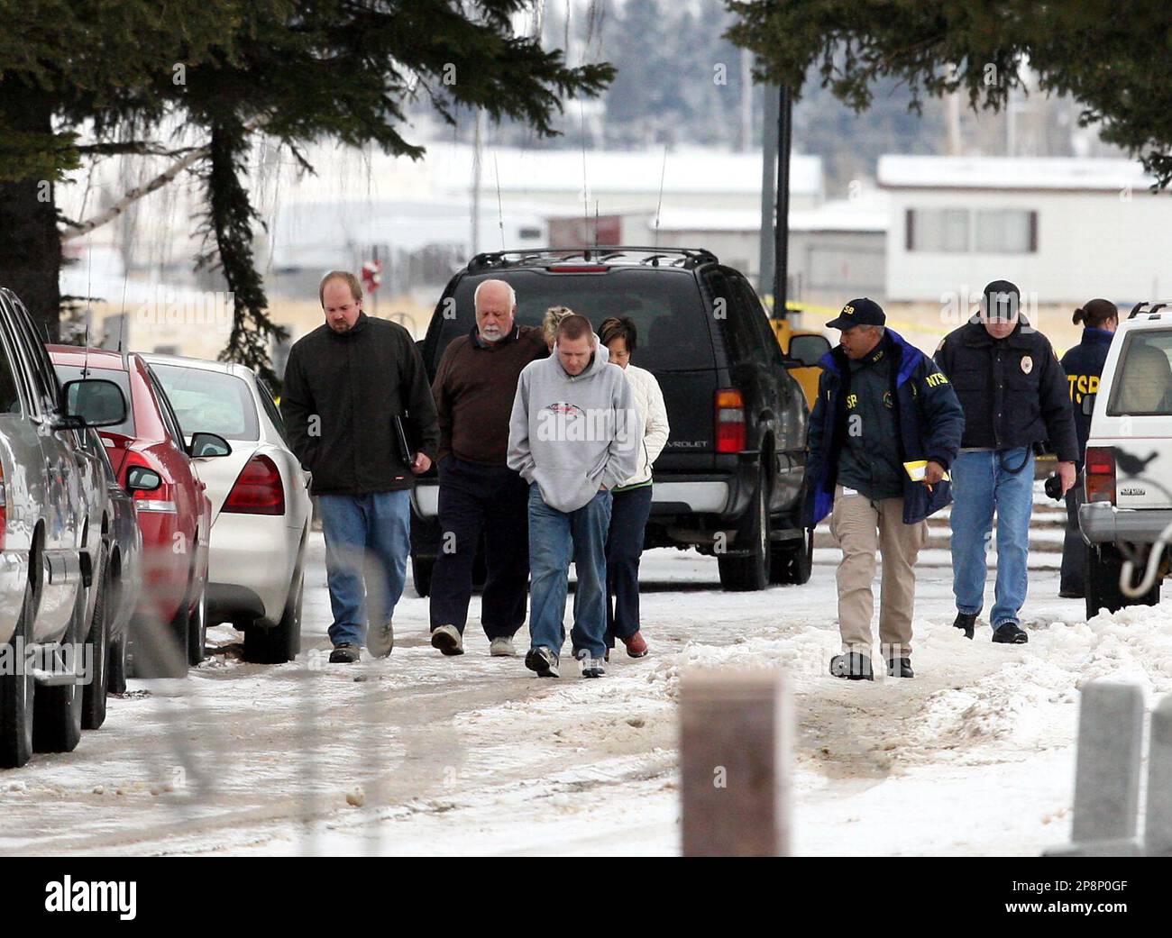 Members of the Feldkamp family, led by Bud Feldkamp, second from left ...