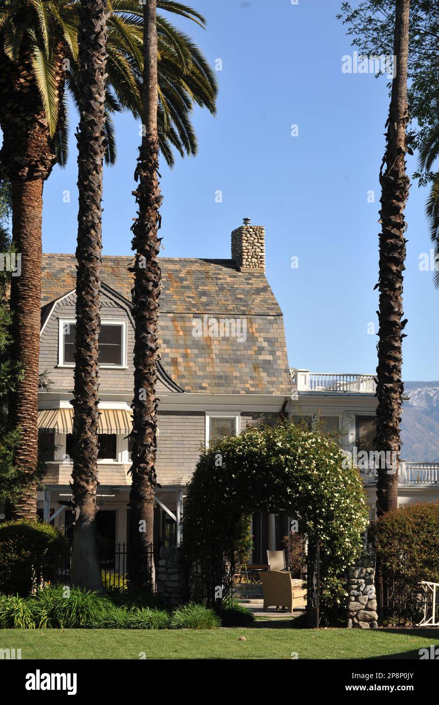 Irving "Bud" and Pam Feldkamp's home is seen in Redlands, Calif. Monday ...