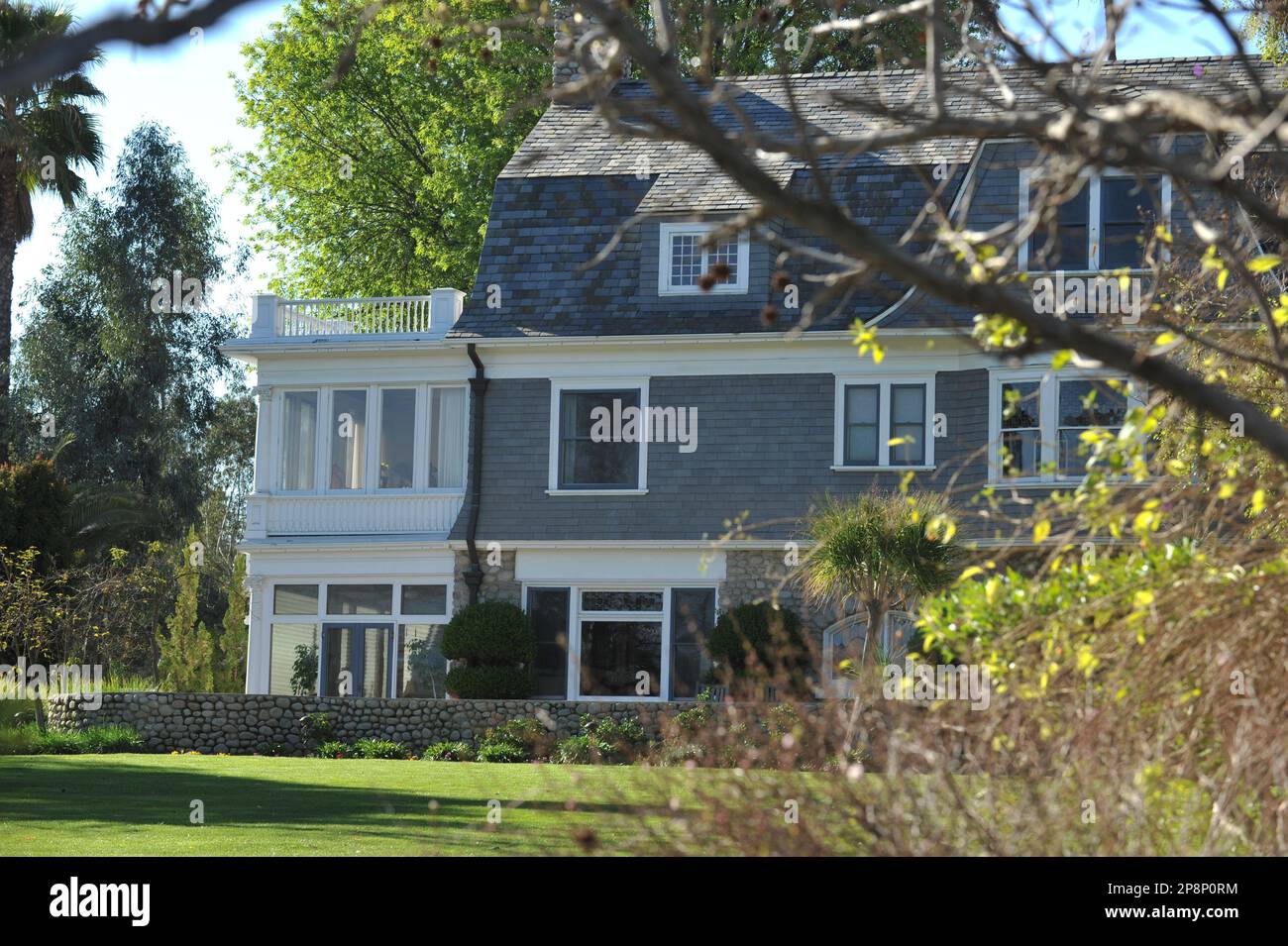 Irving "Bud" and Pam Feldkamp's home is seen in Redlands, Calif. Monday ...