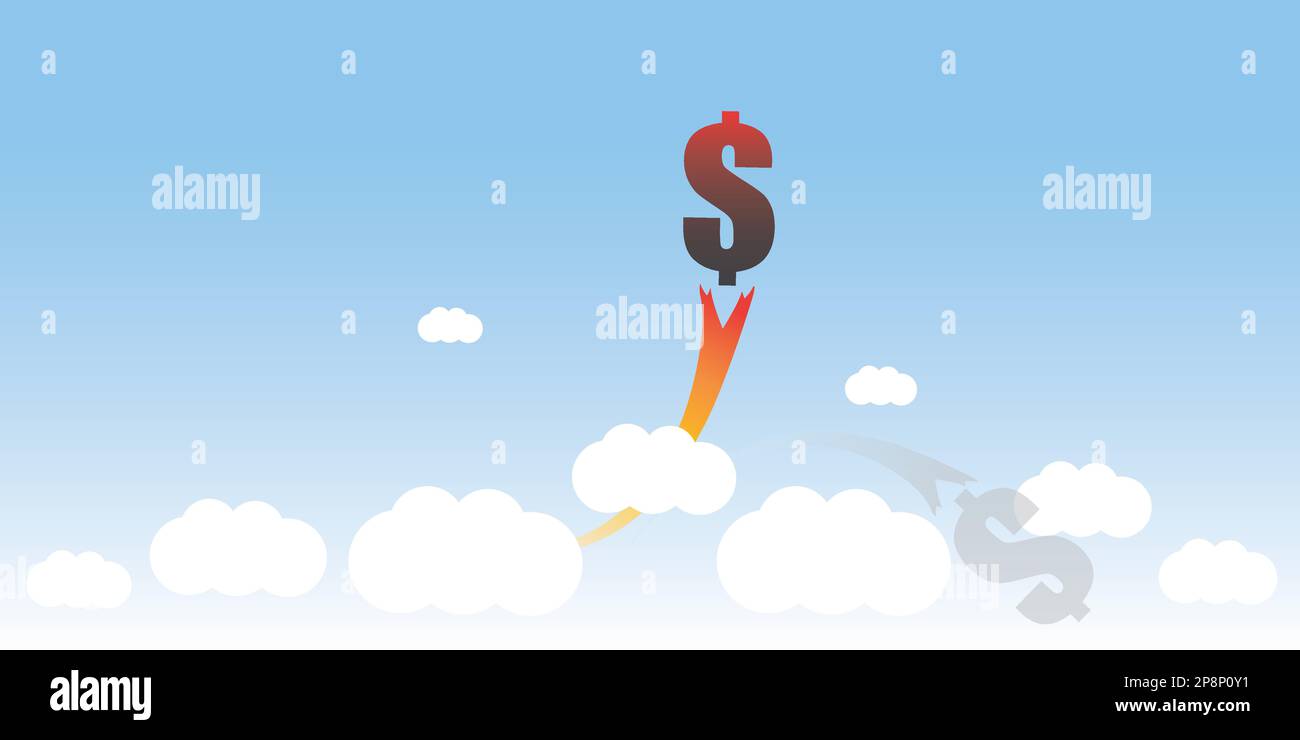 Dollar Is Rising - Economy's Growing - Business Concept Design, Vector ...