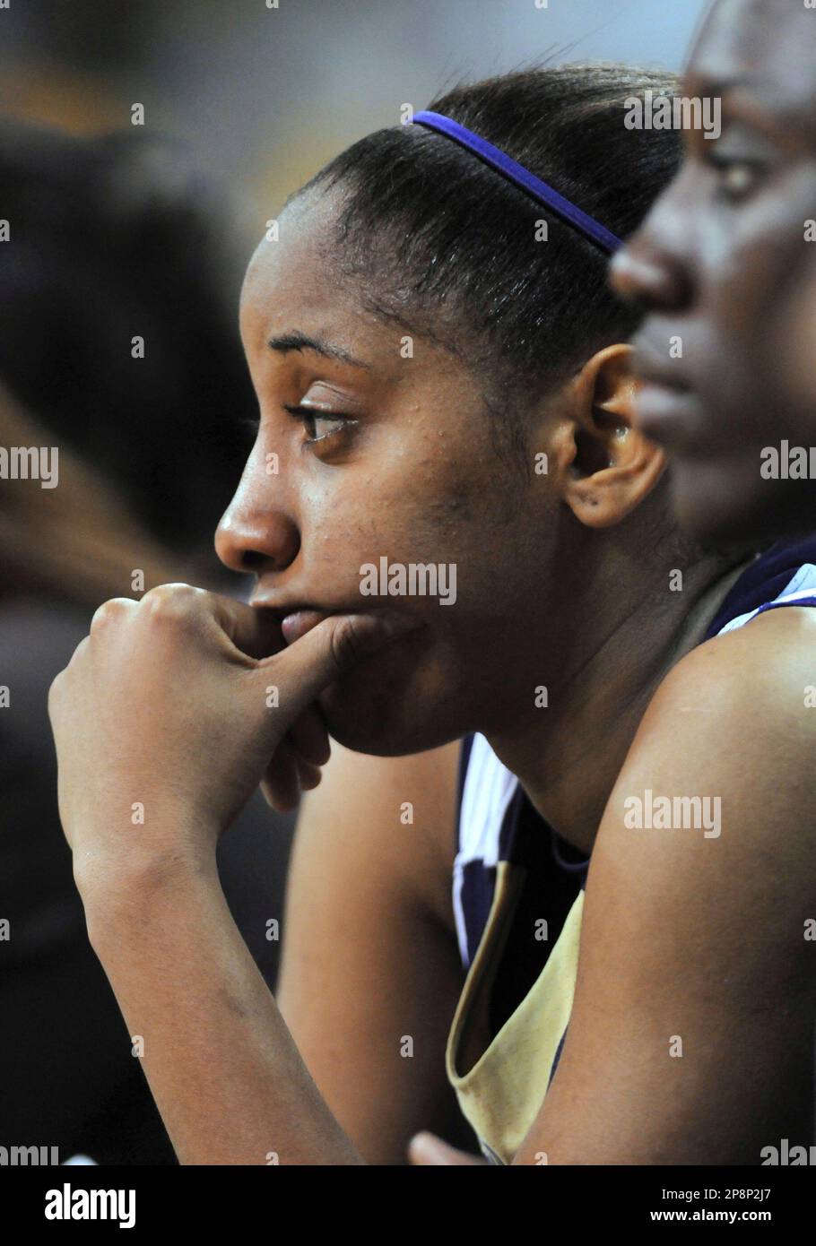 Prairie View A&M's Candice Thomas looks on during the second half of a ...