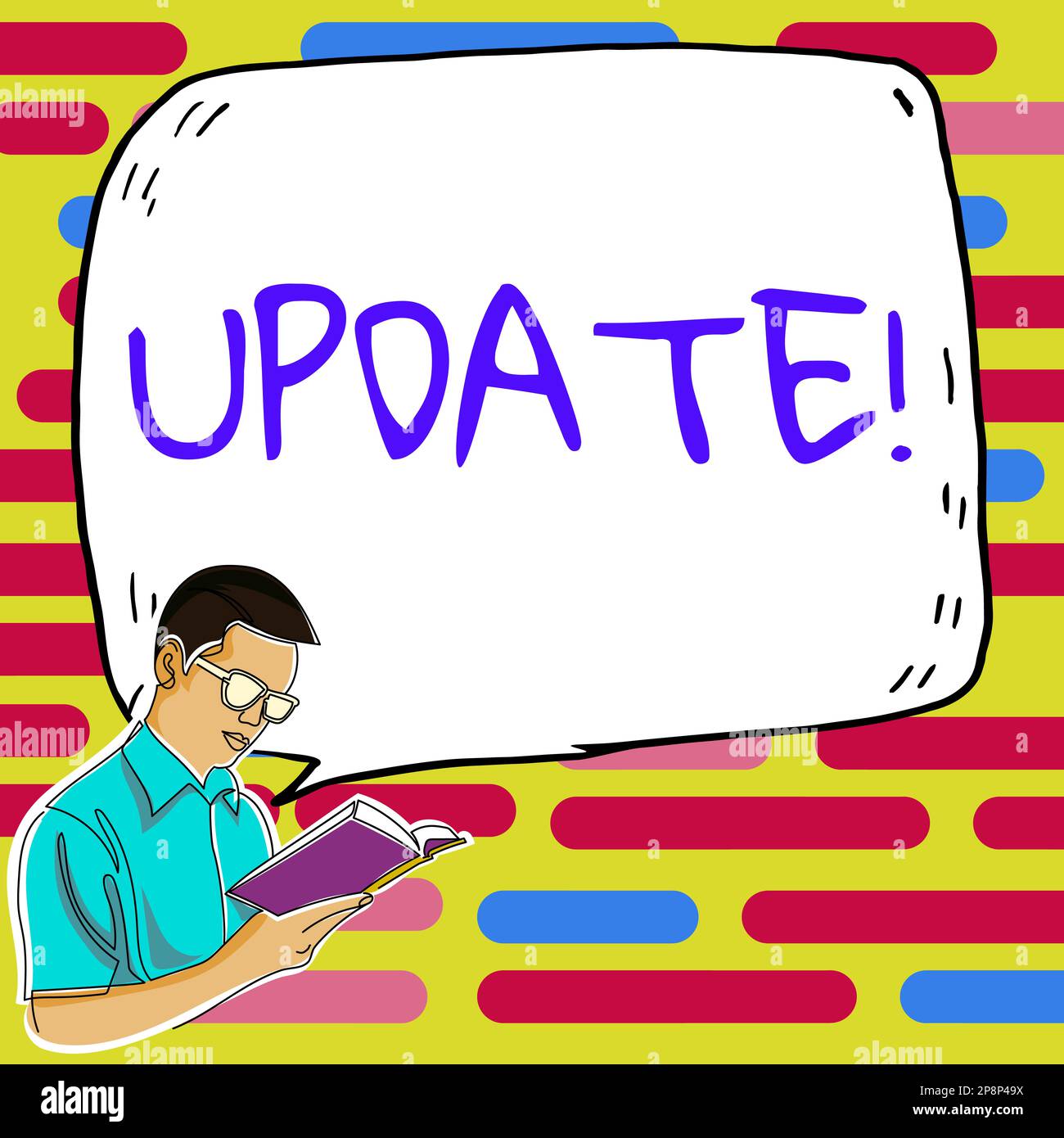 Conceptual caption Update. Word Written on Make something more modern ...