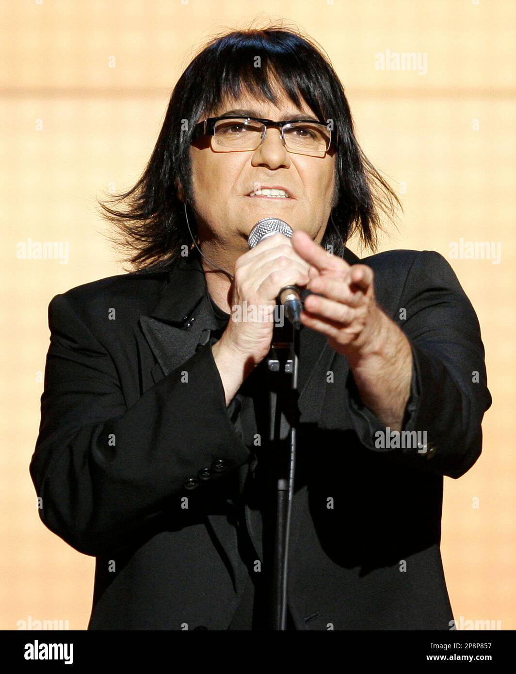 Italian singer and composer Renato Zero performs during the Italian ...