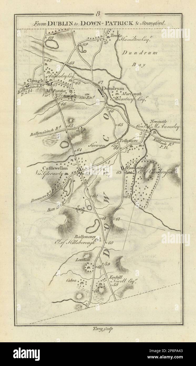 #8 Dublin to Downpatrick. Castlewellan Dundrum Clough. TAYLOR/SKINNER ...