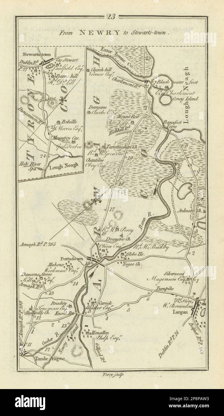#23 Newry to Stewartstown. Portadown Tandragee Lurgan. TAYLOR/SKINNER ...