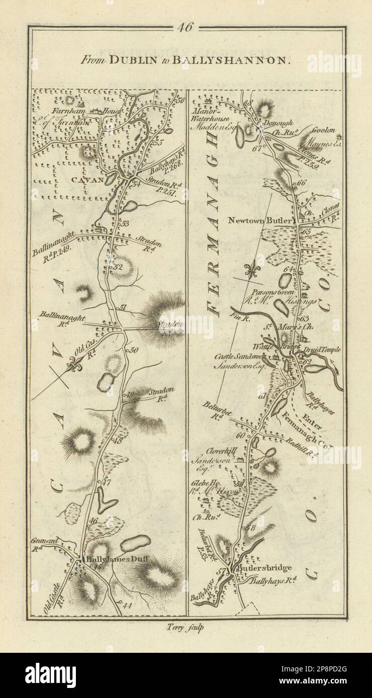 #46 Dublin to Ballyshannon. Ballyjamesduff Newtownbutler TAYLOR/SKINNER ...