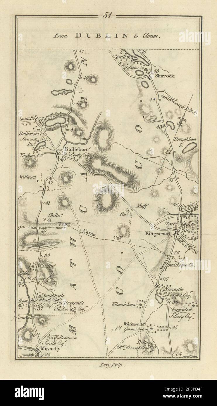 #51 Dublin to Clones. Bailieborough Kingscourt Moynalty. TAYLOR/SKINNER ...