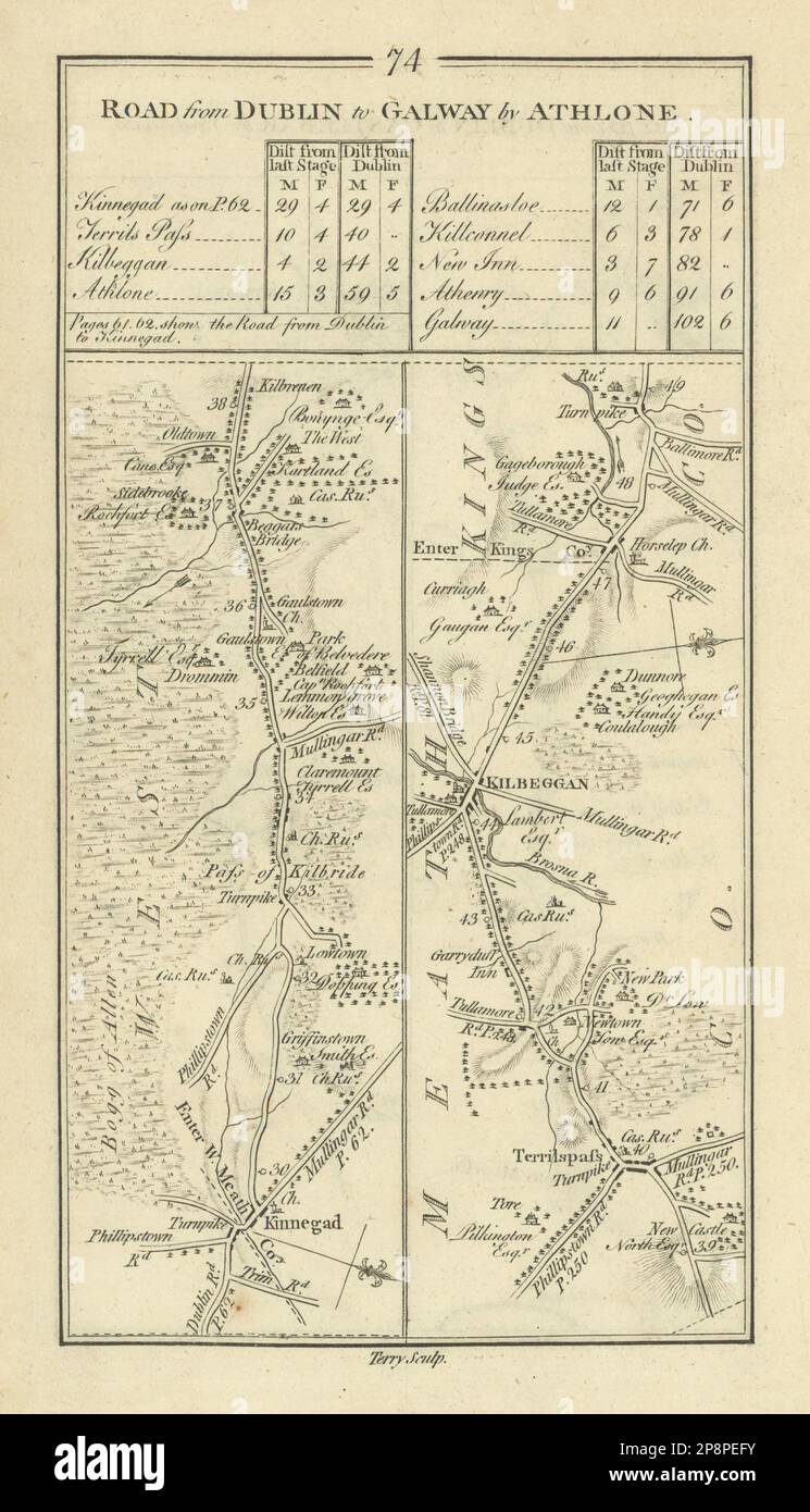 #74 Dublin to Galway. Kinnegad Kilbeggan Tyrrellspass. TAYLOR/SKINNER ...