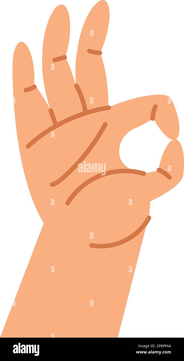 yellow hand human ok symbol Stock Vector Image & Art - Alamy