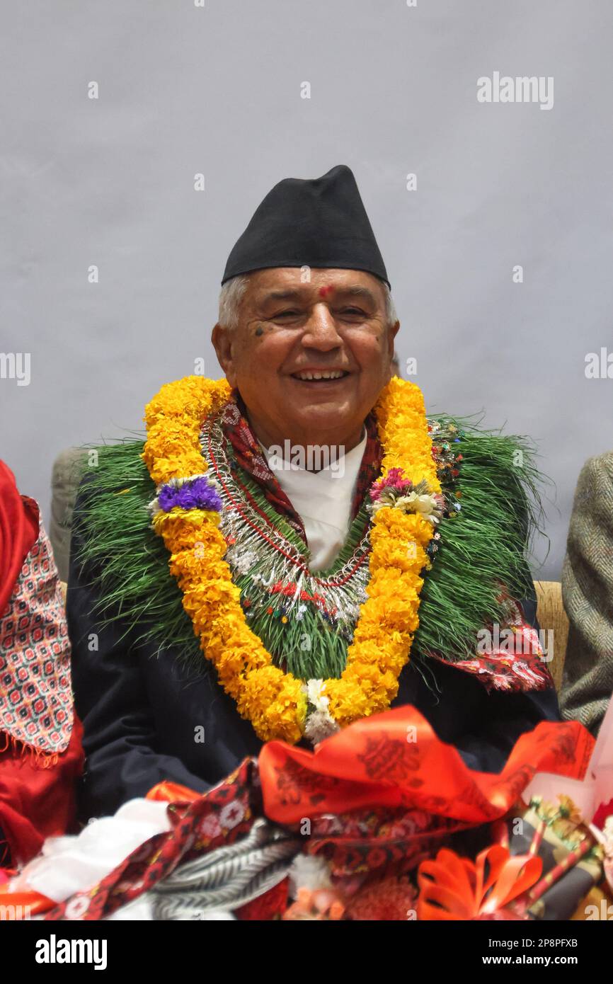 Kathmandu, NE, Nepal. 9th Mar, 2023. RAM CHANDRA PAUDEL, a leader of ...