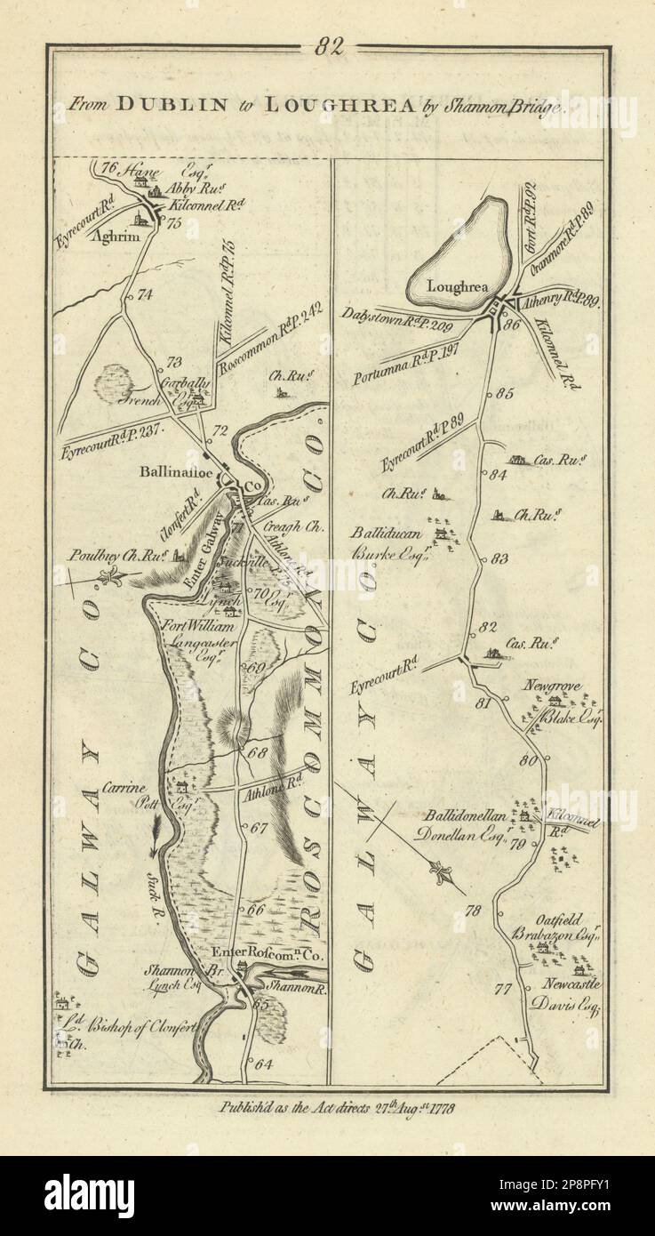 #82 Dublin to Loughrea Aughrim Ballinasloe Shannonbridge TAYLOR/SKINNER ...