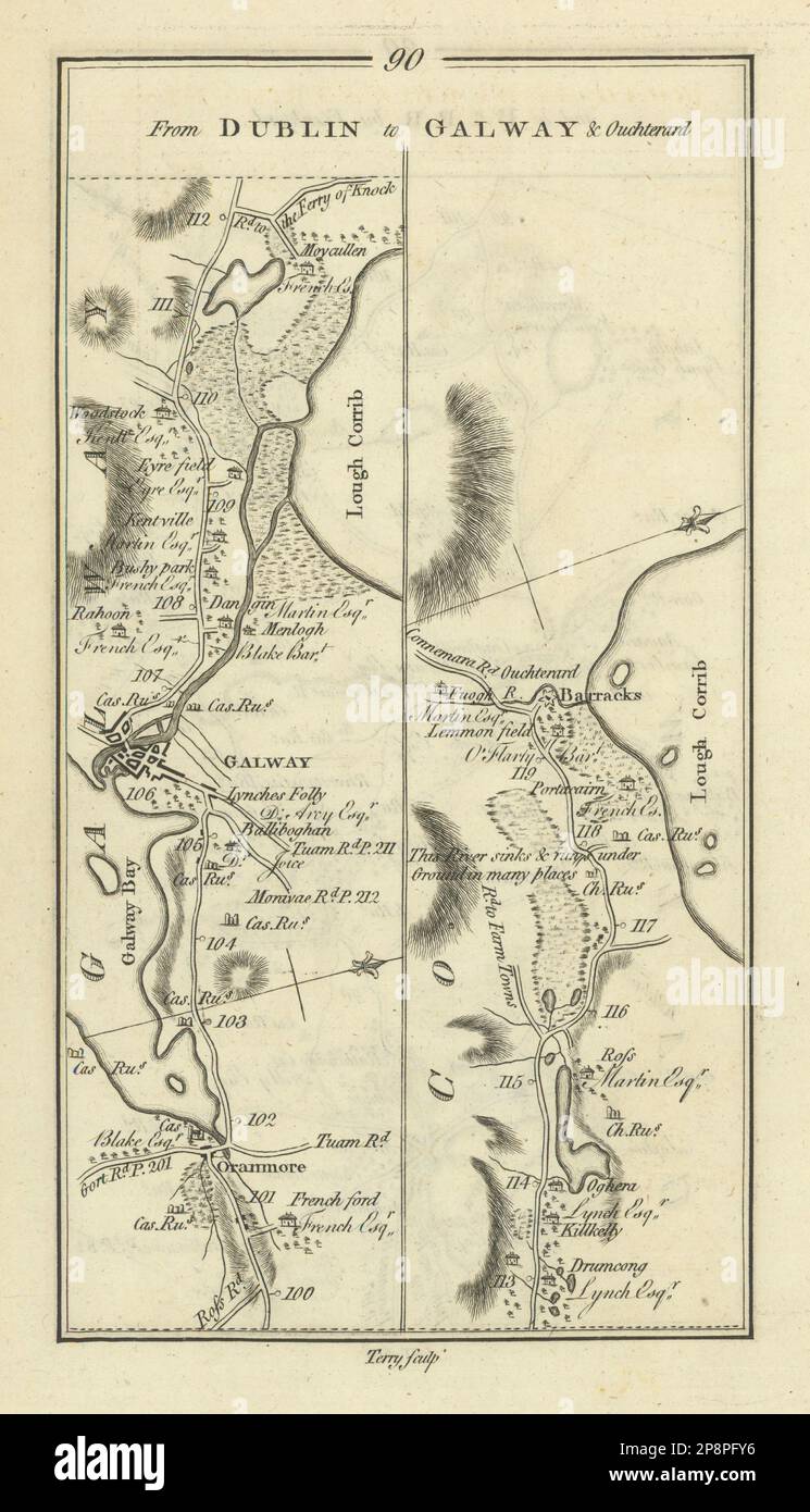 #90 Dublin to Galway & Ouchterard. Oranmore Moycullen. TAYLOR/SKINNER ...