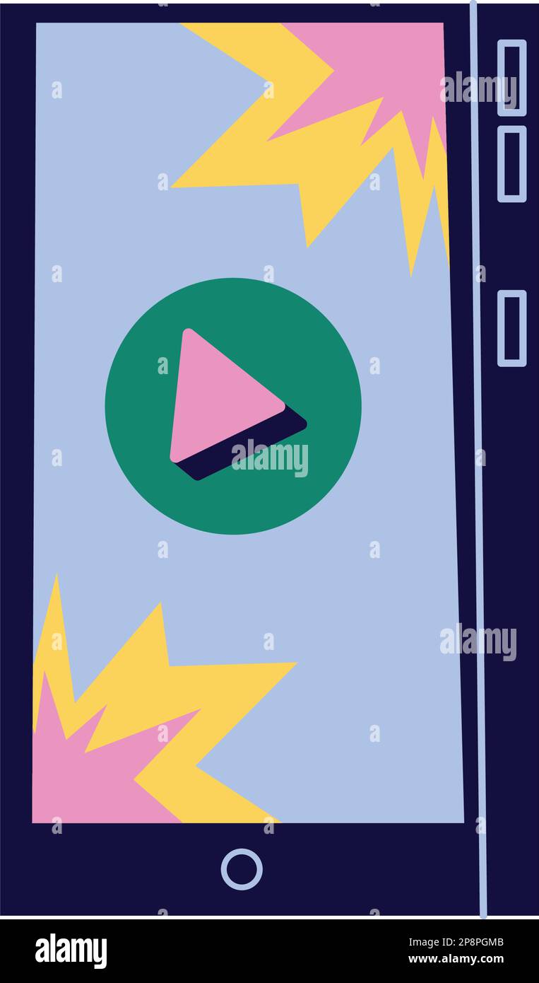 smartphone with play button icon Stock Vector Image & Art - Alamy