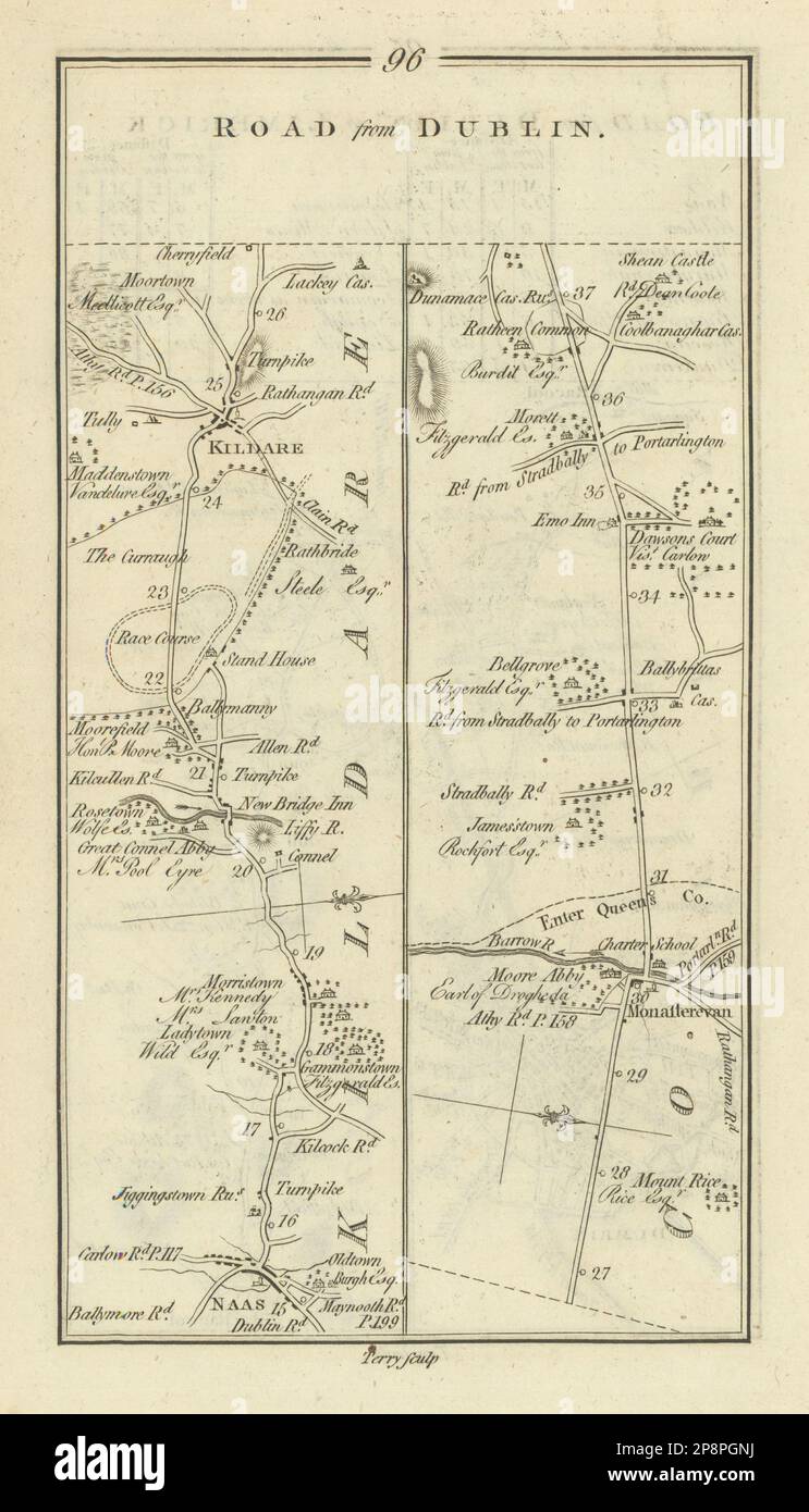 #96 Road from Dublin. Naas Kildare Monasterevin Kildare. TAYLOR/SKINNER ...