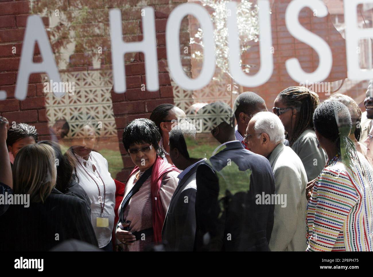 Winnie Madikizela-Mandela, centre left, former wife of former South ...