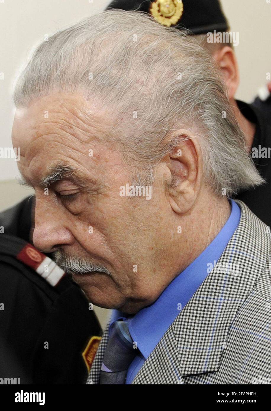 Defendant Josef Fritzl, is escorted on the fourth day of his trial in ...