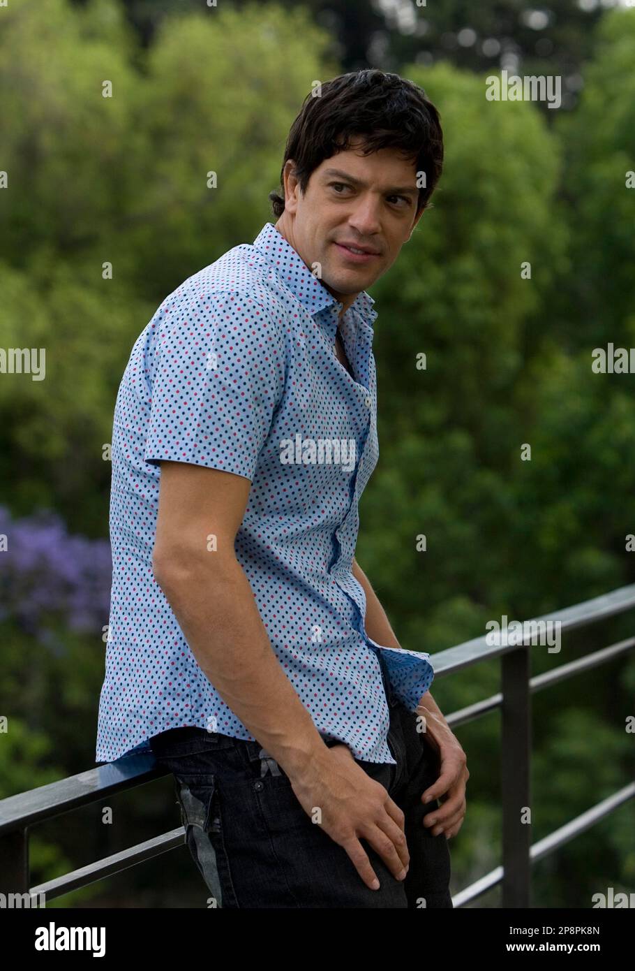Mexican pop singer Yahir poses for photographers before an interview to ...